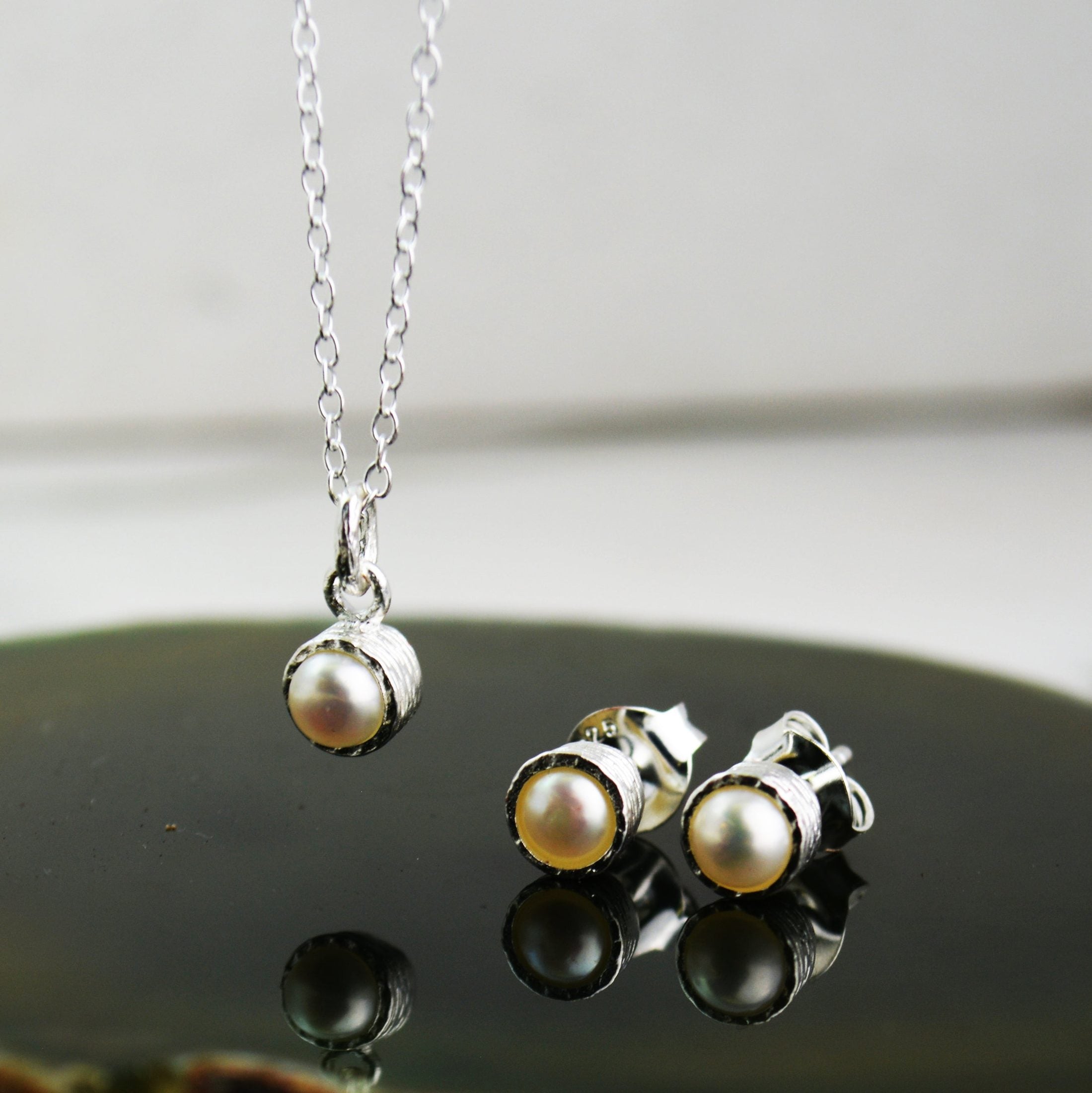 Freshwater Pearl Gold June Birthstone Jewellery Set – Otis Jaxon Silver ...
