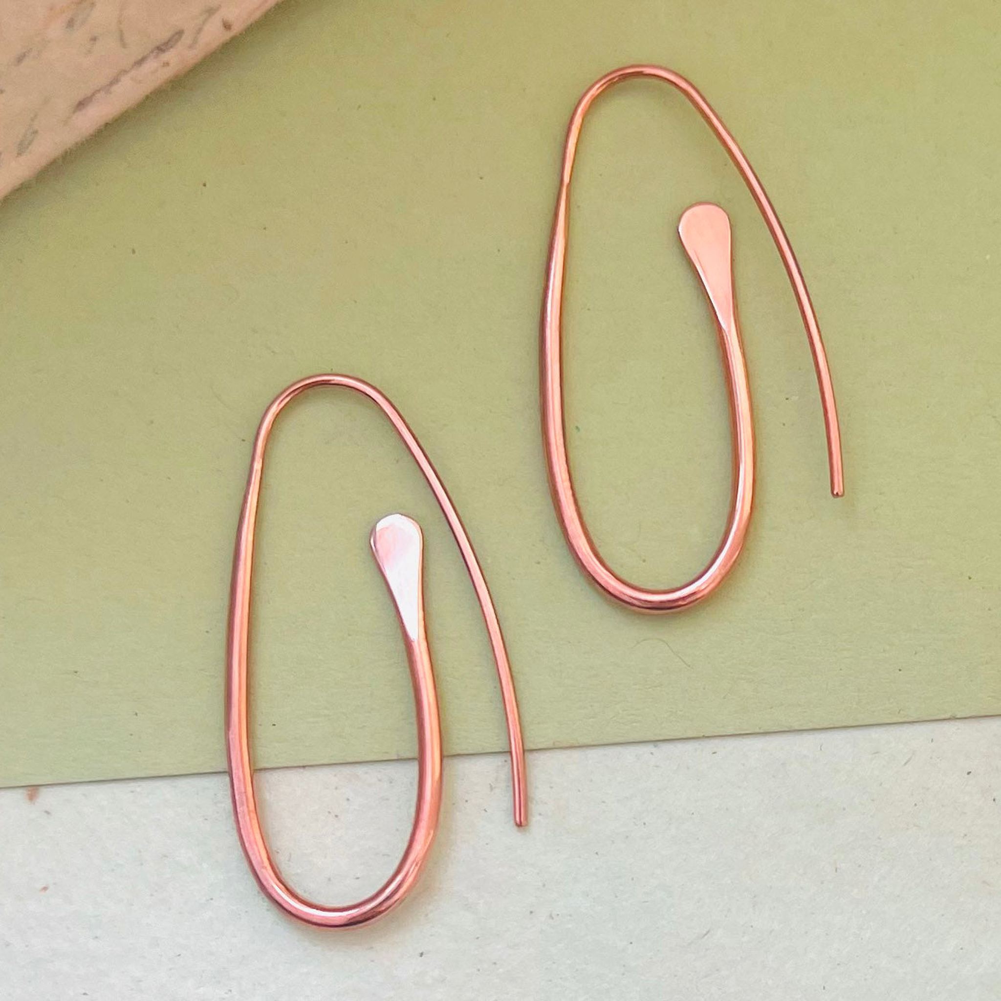 Sculptural Gold Paperclip Loop Earrings – Otis Jaxon Silver Jewellery