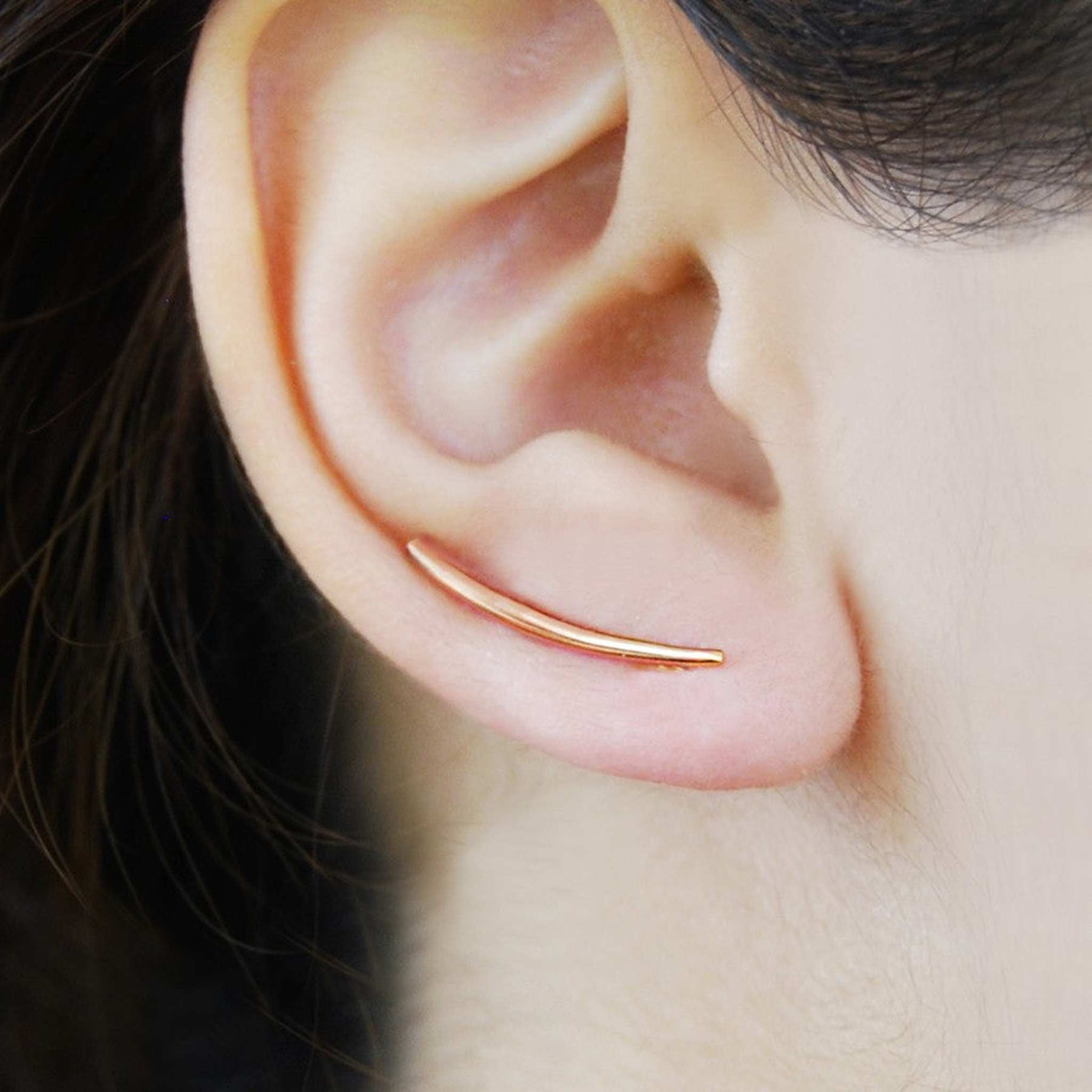 Sterling Silver Curved Bar Stud Earrings – Otis Jaxon Silver Jewellery