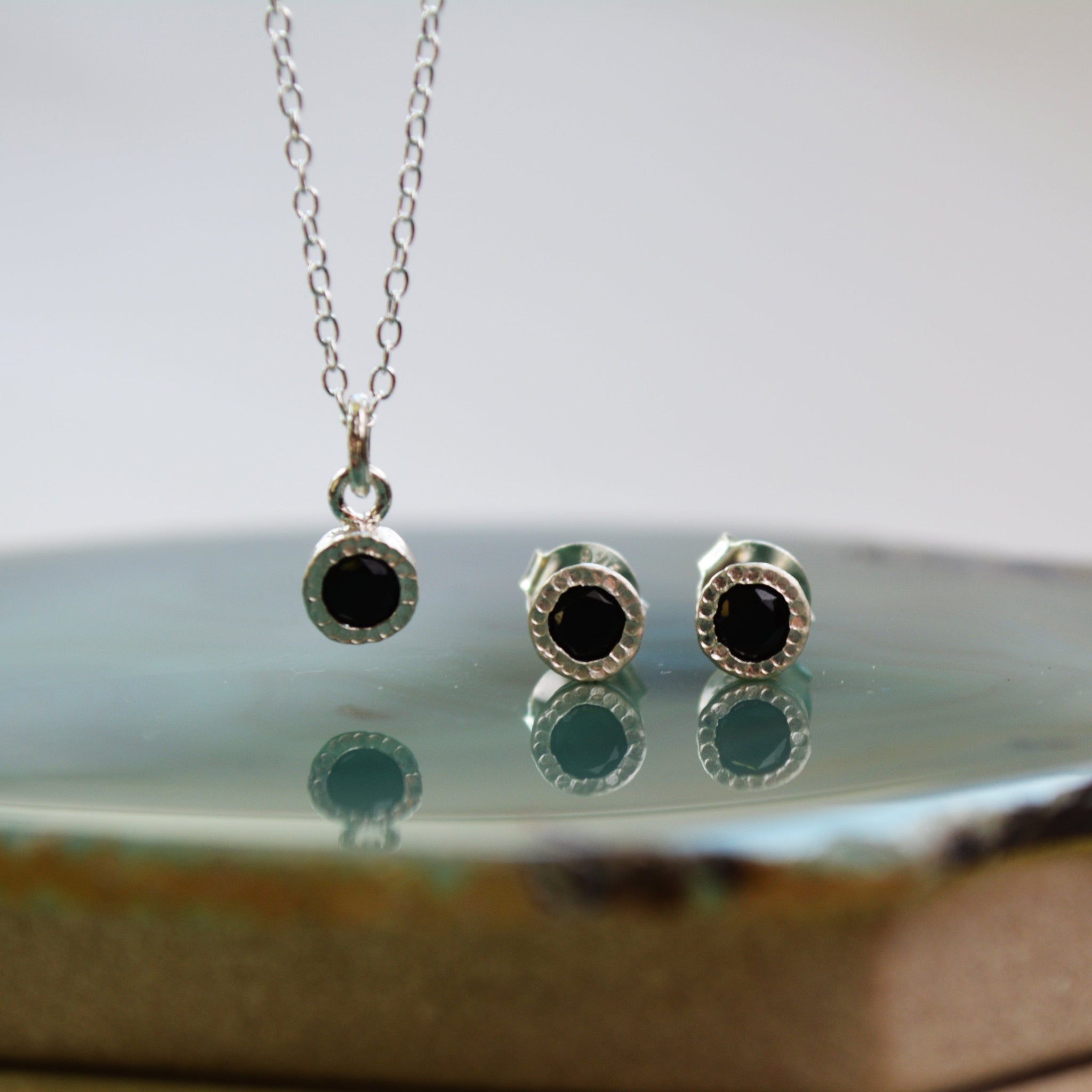 Black Spinel Sterling Silver Pendant Necklace – Otis Jaxon Silver Jewellery