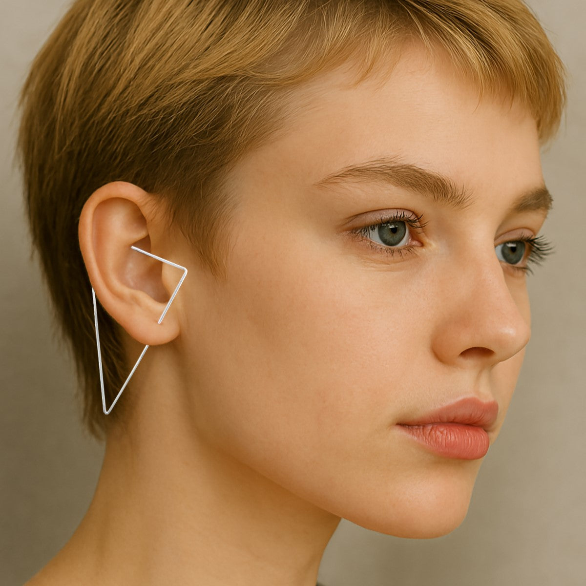 Minimalist Triangle Sterling Silver Ear Cuffs – Otis Jaxon Silver Jewellery