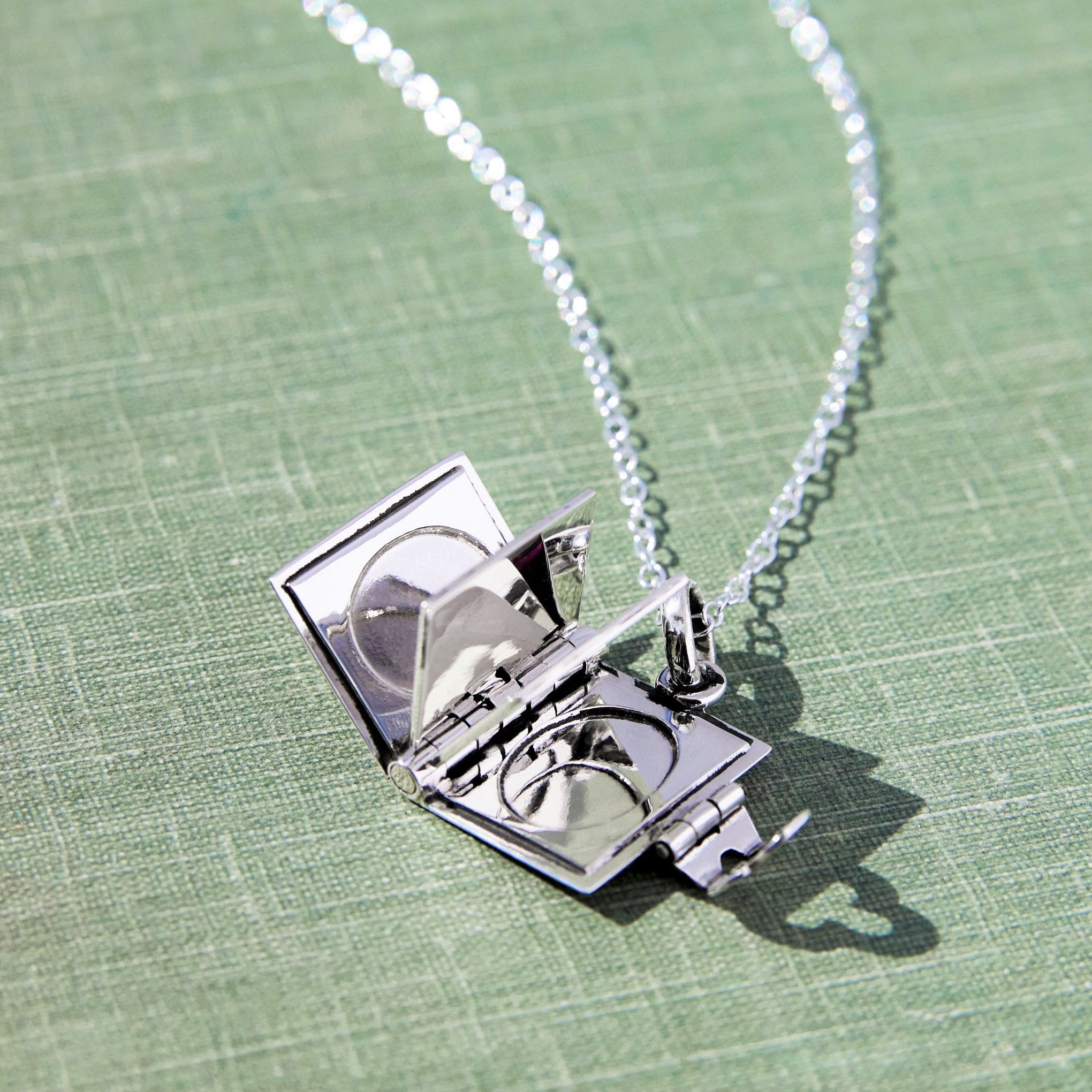 Sterling Silver Book Locket Necklace | Otis Jaxon Jewellery