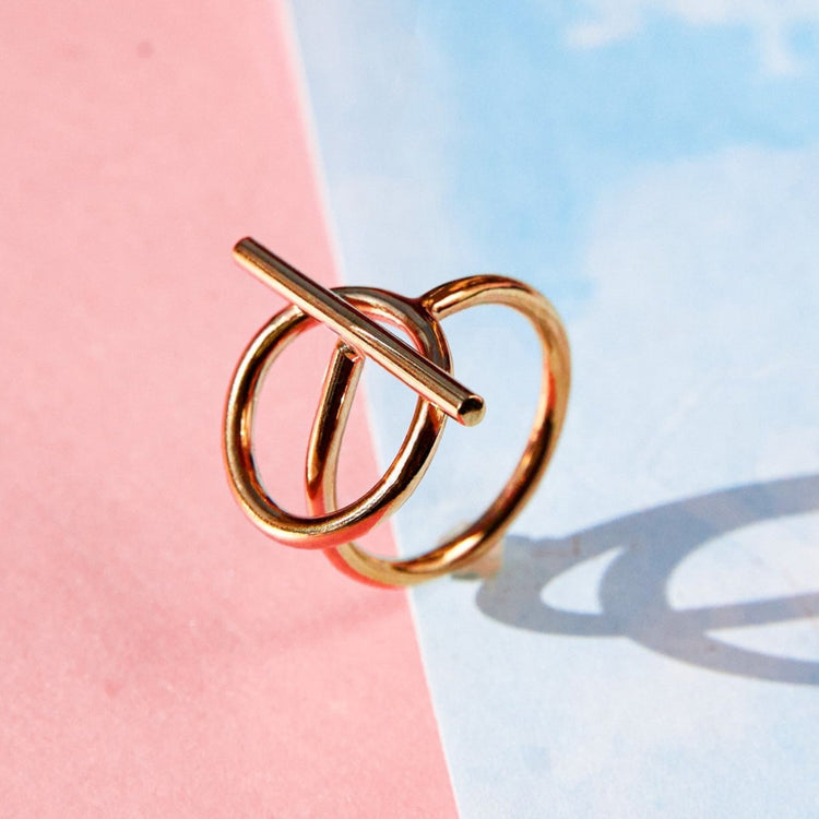 Sterling Silver T Shape Overlapping Minimalist Ring – Otis Jaxon Silver ...