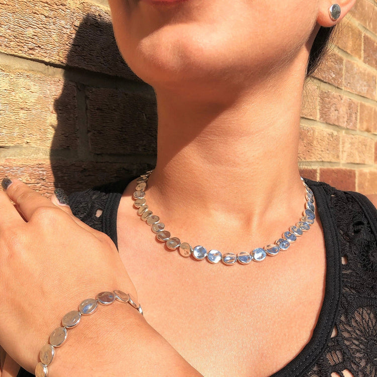 Organic Round Sterling Silver Statement Necklace – Otis Jaxon Silver ...