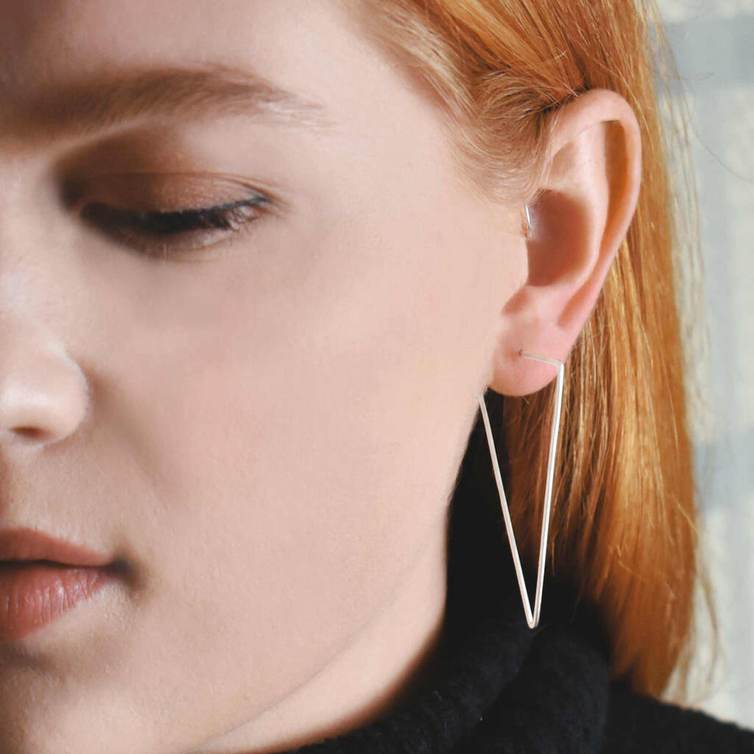 Minimalist Triangle Sterling Silver Ear Cuffs – Otis Jaxon Silver Jewellery