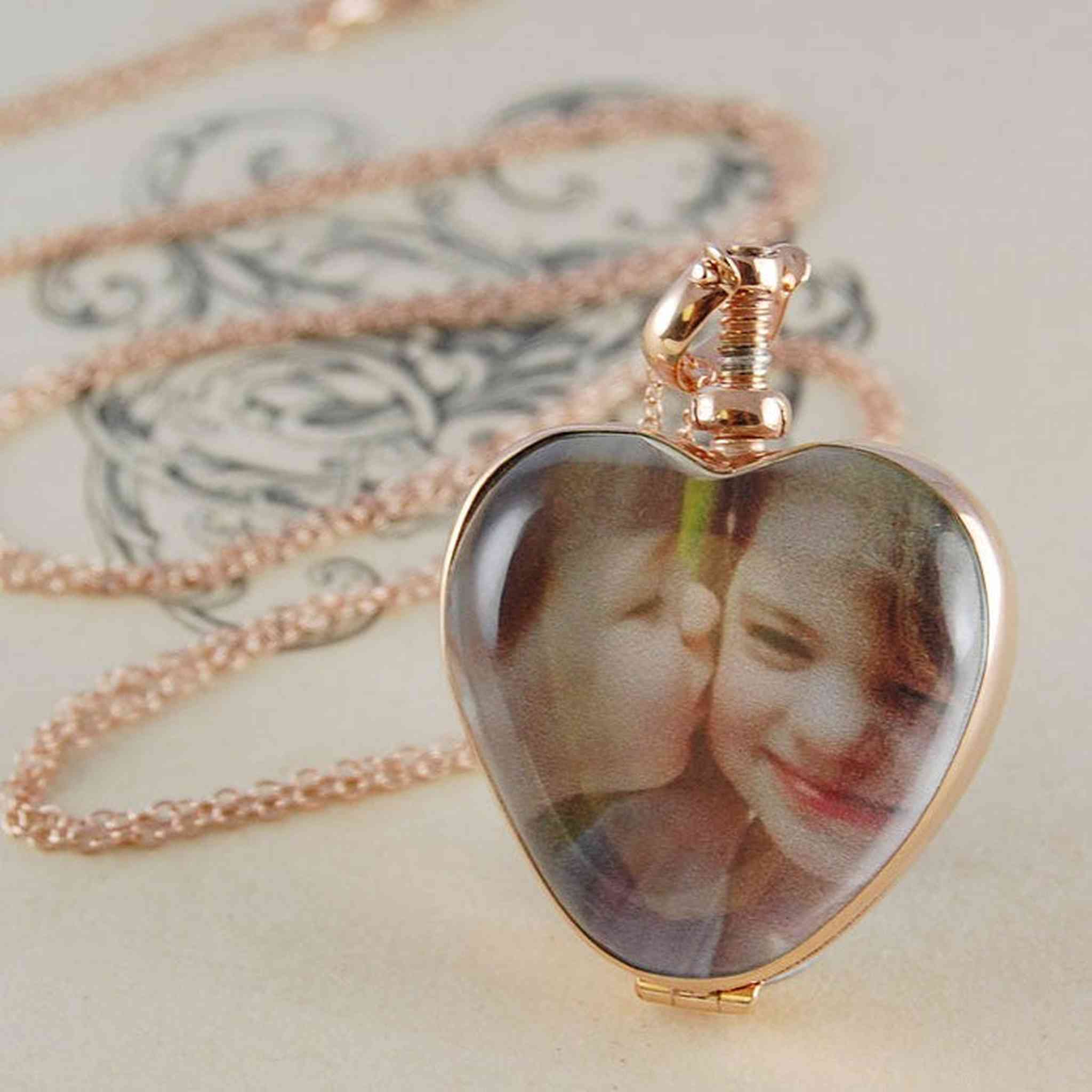 Sterling Silver Gold Plated Opening Glass Heart Locket – Otis Jaxon ...