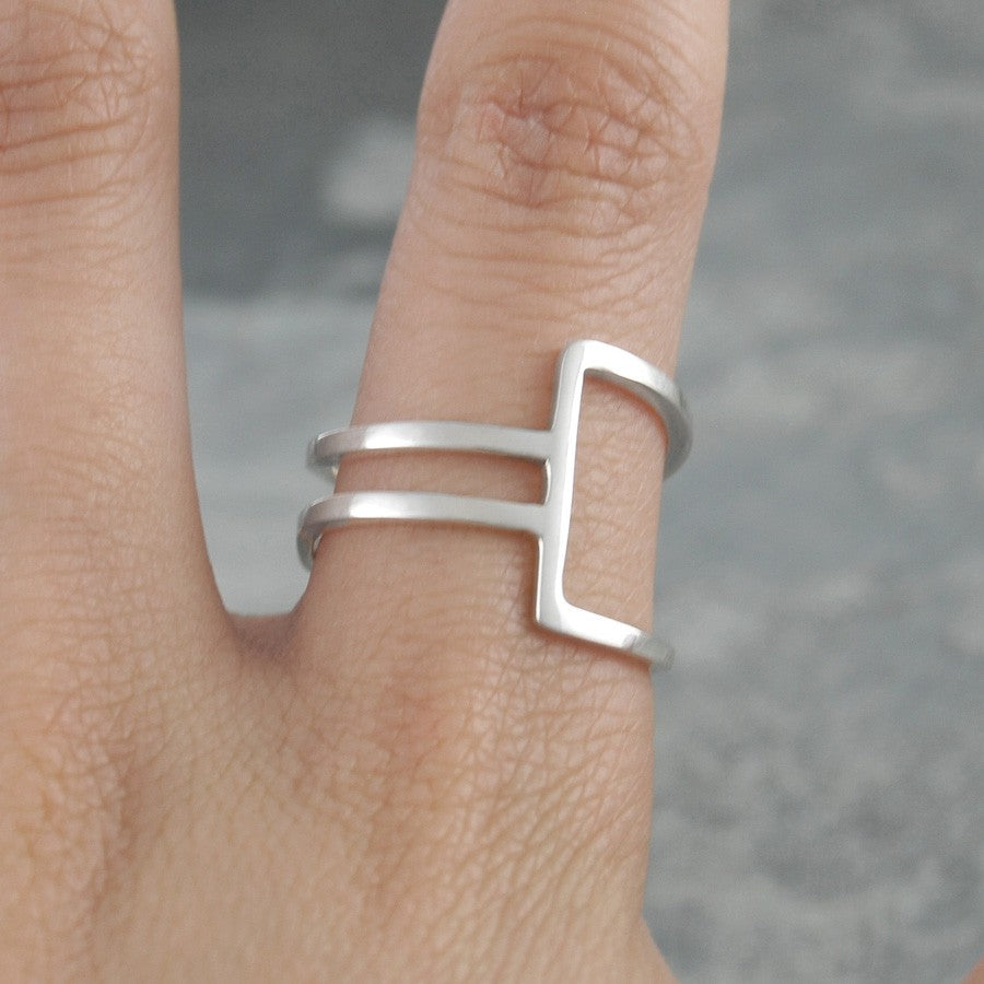 Sterling Silver Geometric Ring | Silver Jewellery | Otis Jaxon | Otis ...